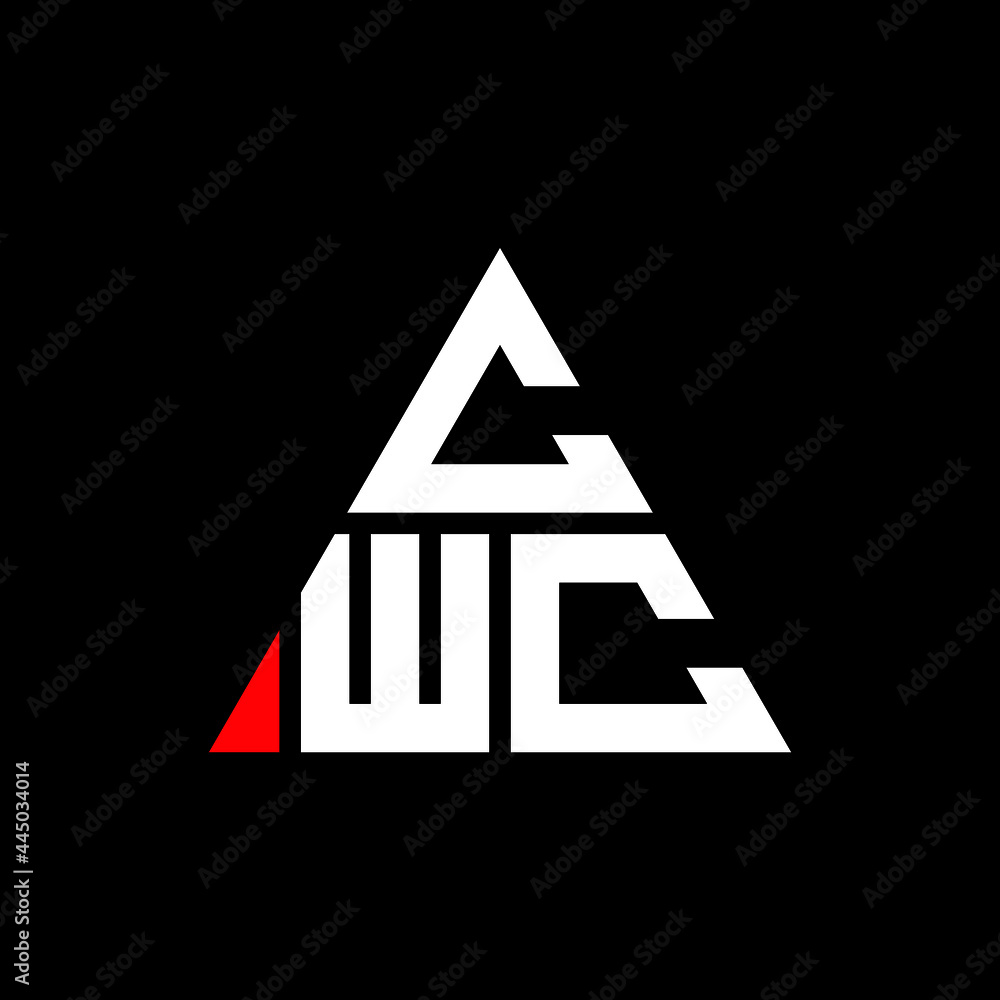 CWC triangle letter logo design with triangle shape. CWC triangle logo ...