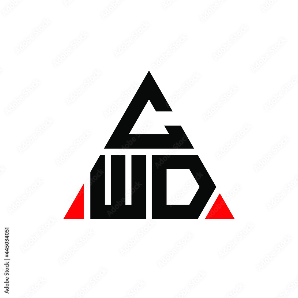 CWD triangle letter logo design with triangle shape. CWD triangle logo ...