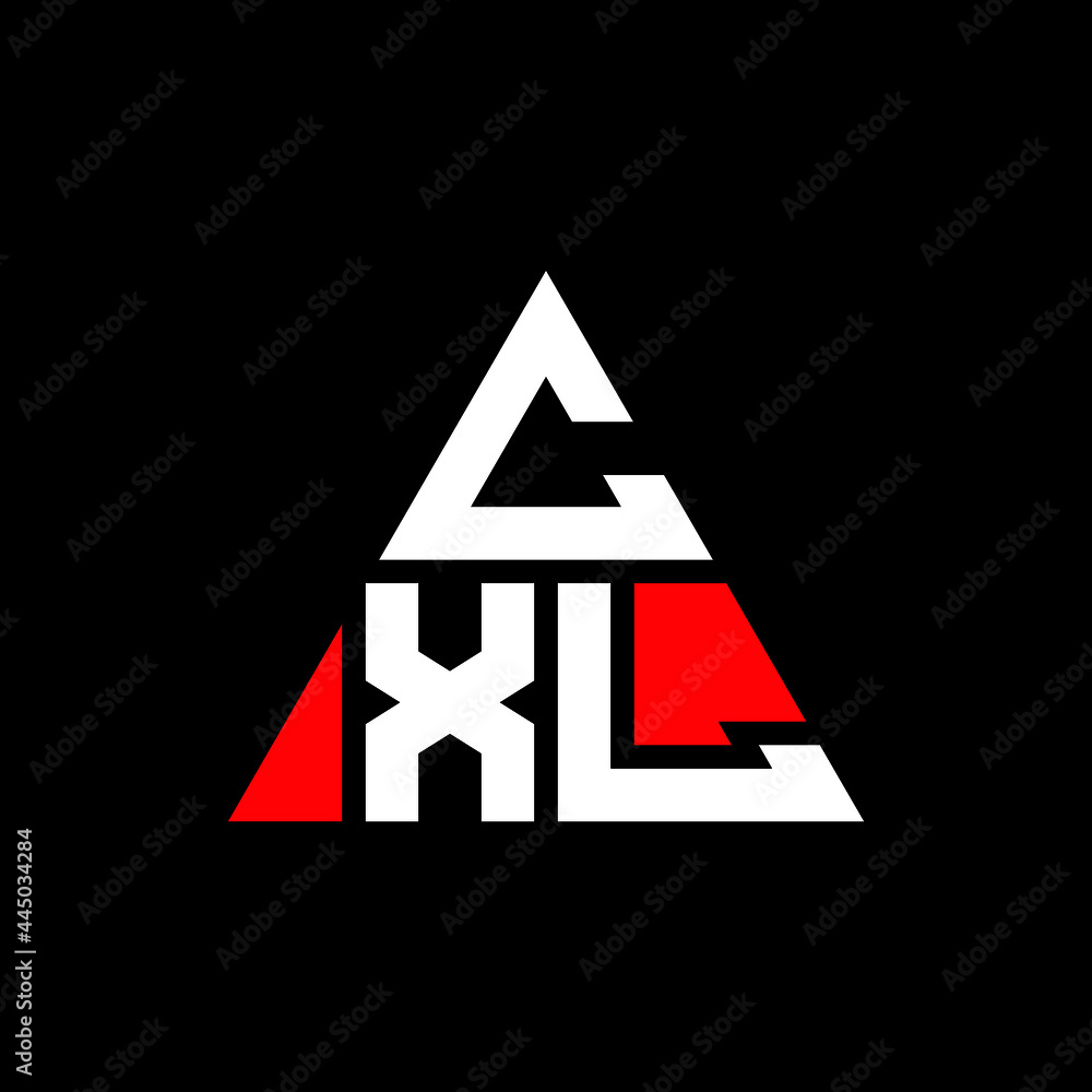 CXL triangle letter logo design with triangle shape. CXL triangle logo ...
