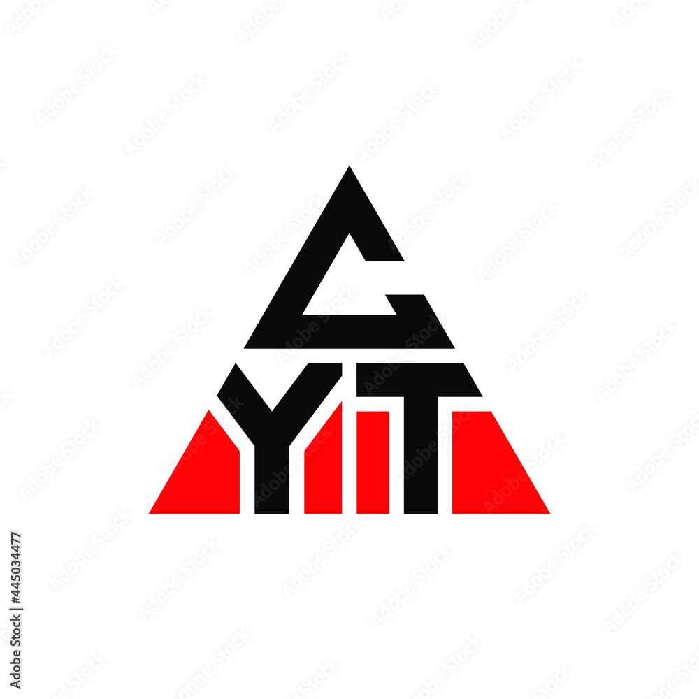 CYT triangle letter logo design with triangle shape. CYT triangle logo ...