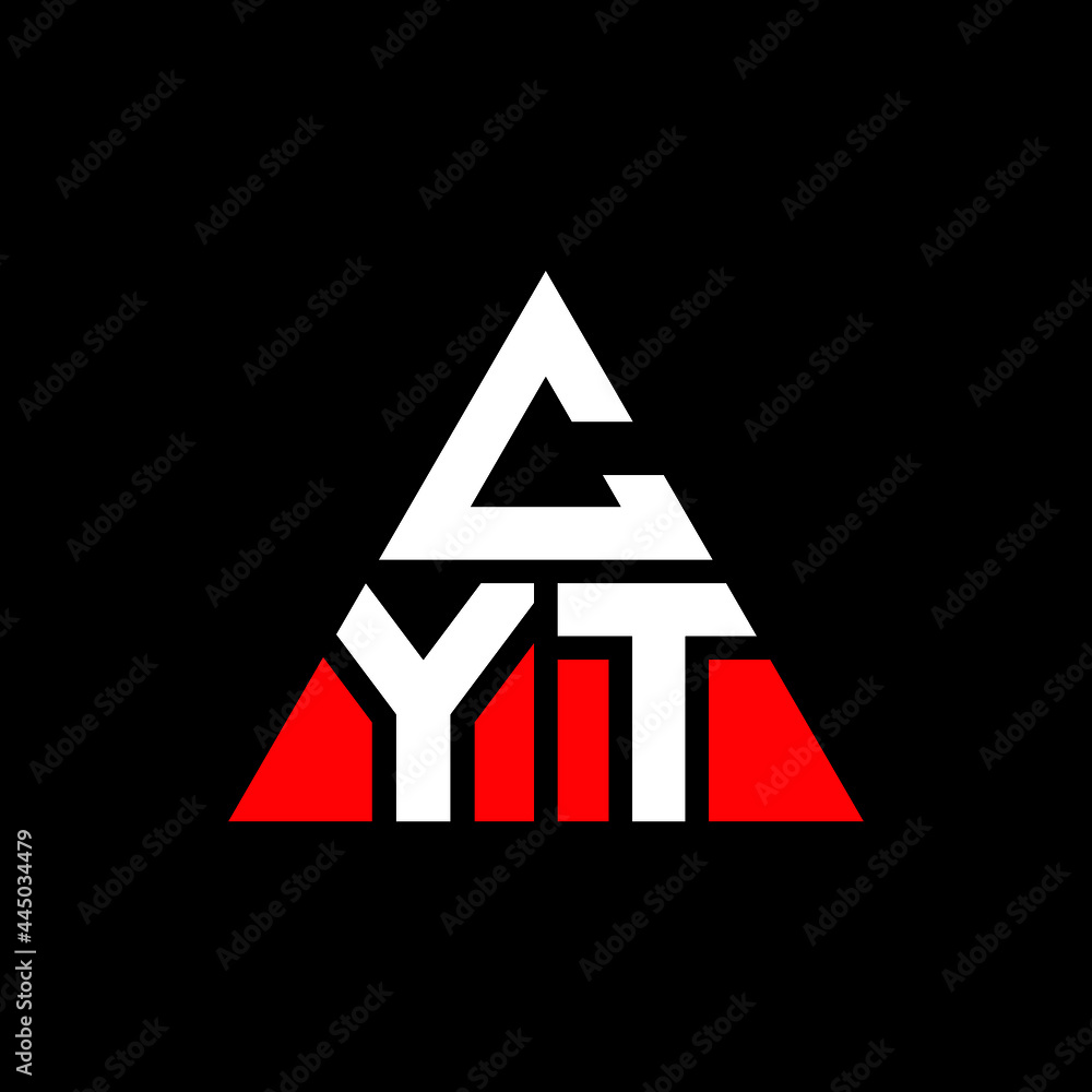 CYT triangle letter logo design with triangle shape. CYT triangle logo ...