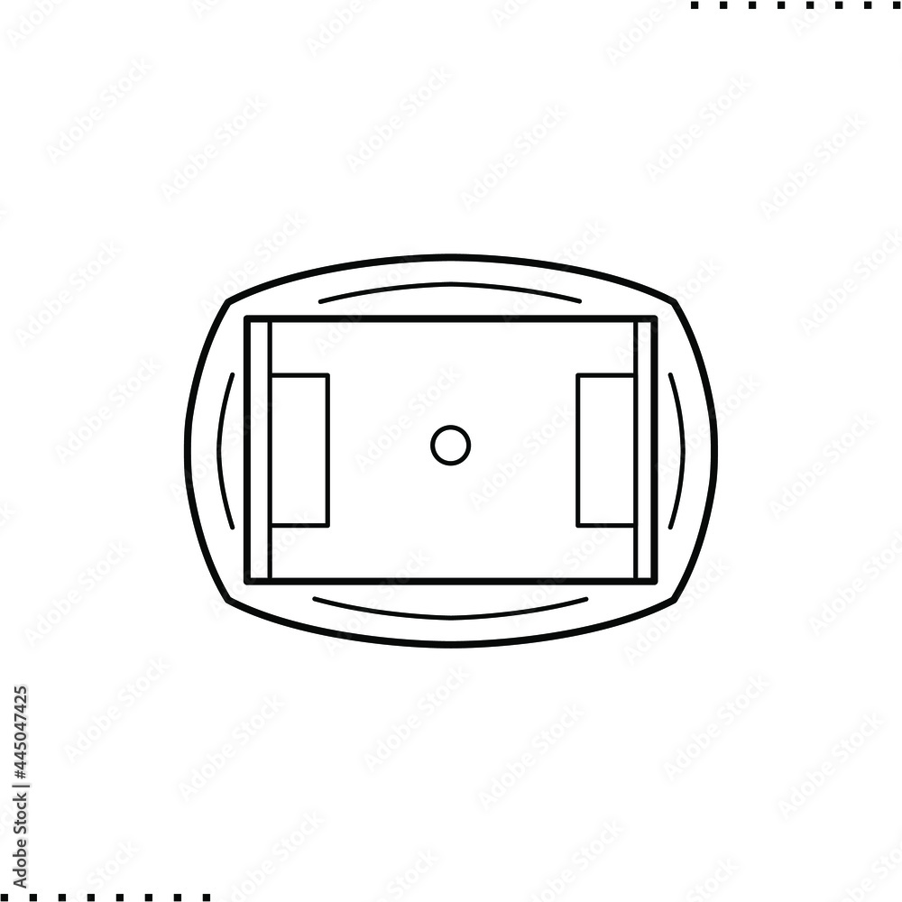 stadium, a sports arena with tiers of seats for spectators, vector ...