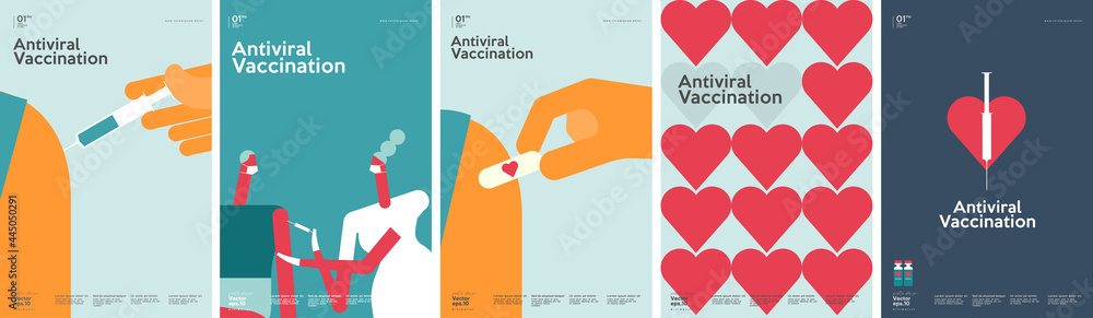 Vaccination. Set of vector illustrations. Simple, fun, background ...
