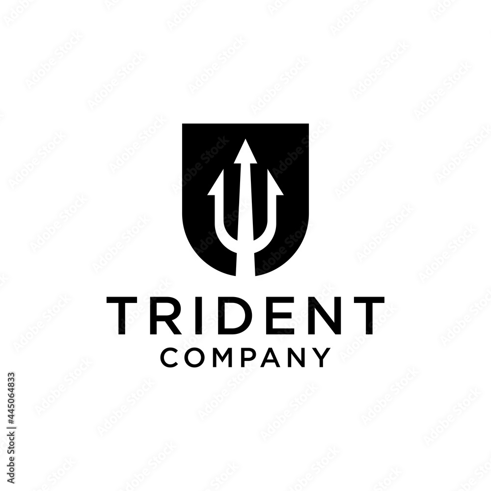 Trident vector logo design inspiration Stock Vector | Adobe Stock