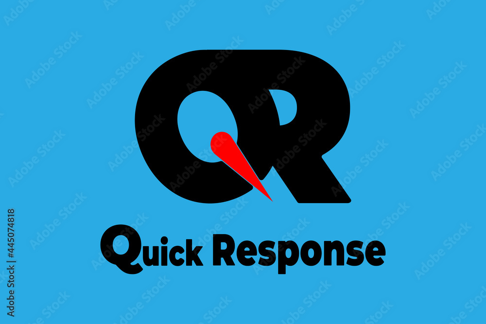 Letter Q and R Logo with Letter Quick Response. Usable for Medical ...