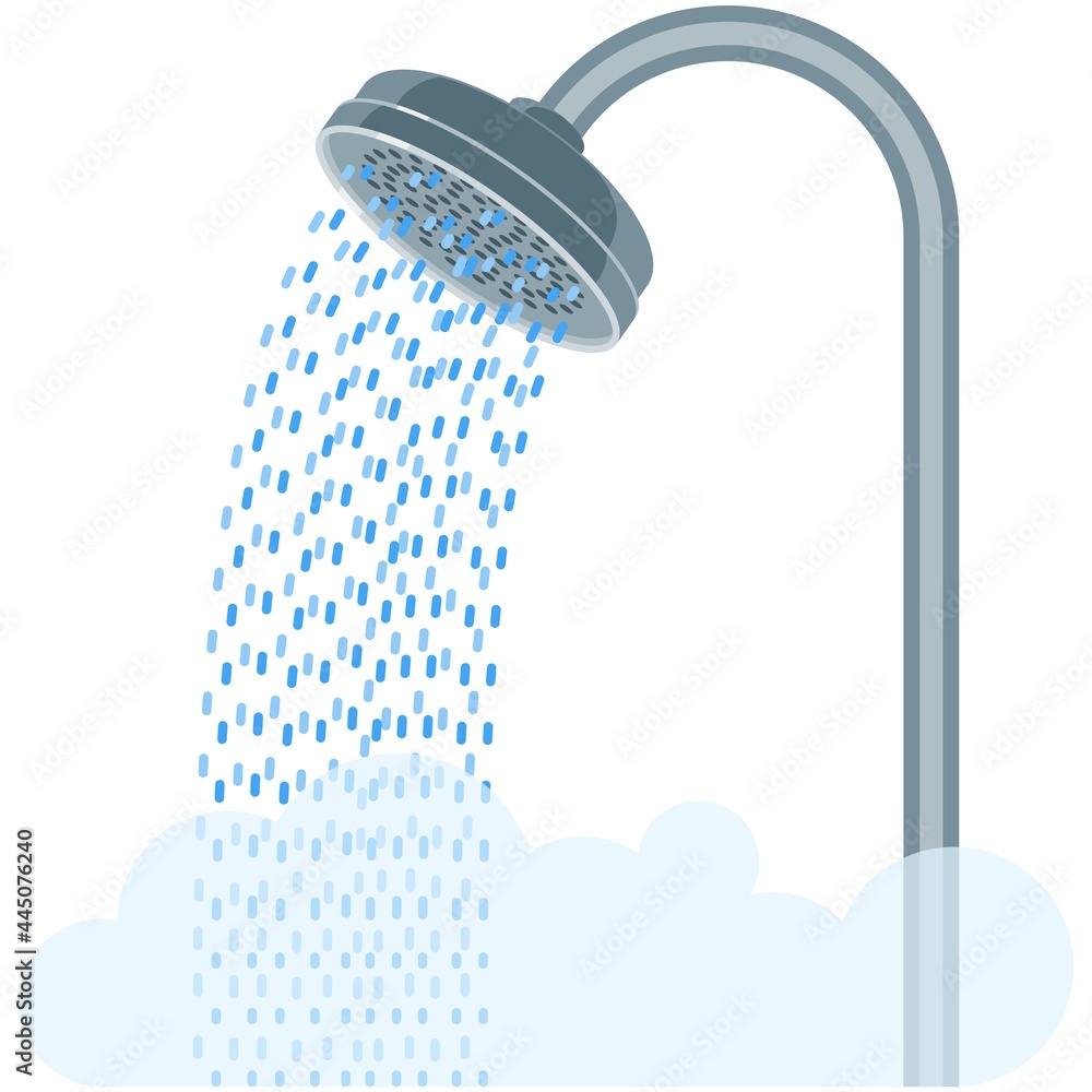 Shower head vector bathroom equipment isolated icon Stock Vector ...