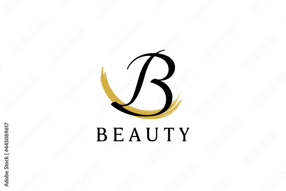 letter B beauty logo design with a sense of luxury. logo for beauty and ...