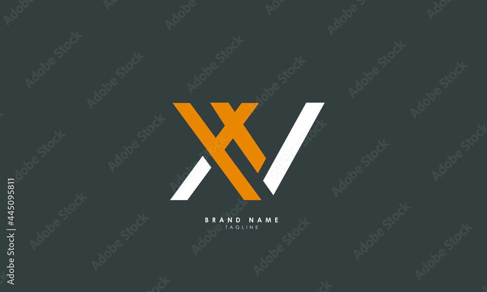 Alphabet letters Initials Monogram logo XV, VX, X and V Stock Vector ...