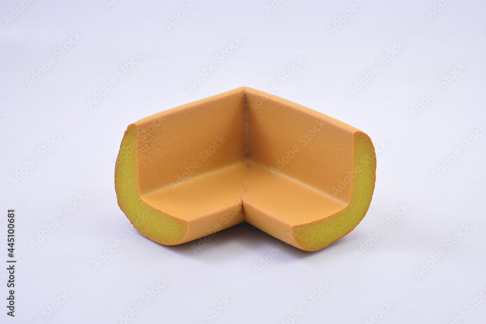L shaped corner foam bumper for sharp edges of furniture Stock Photo ...