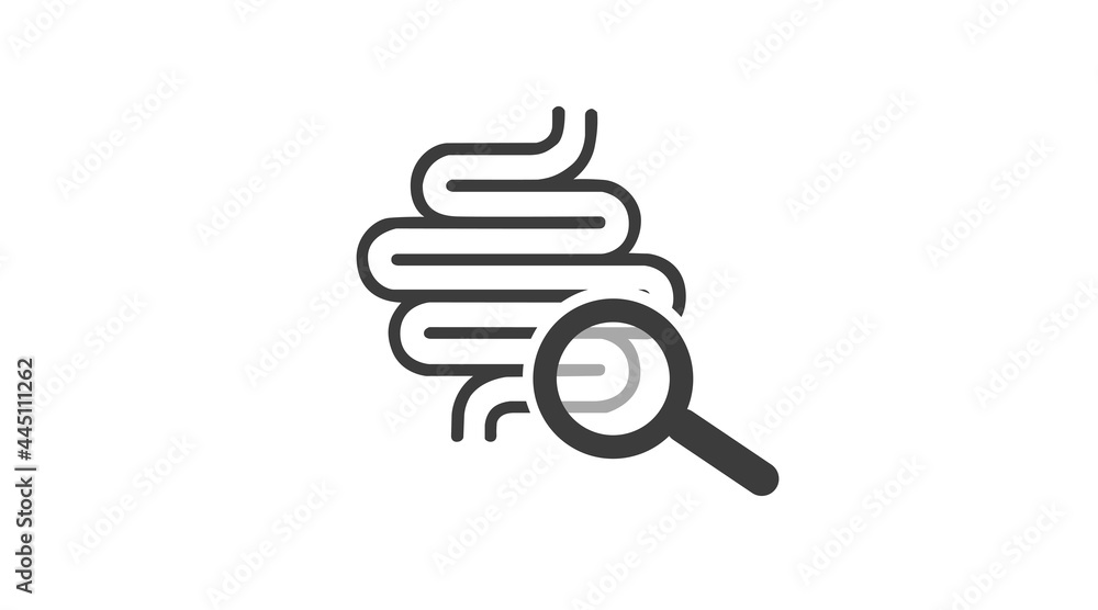 Human colon medical examination vector icon. Human colon medical ...