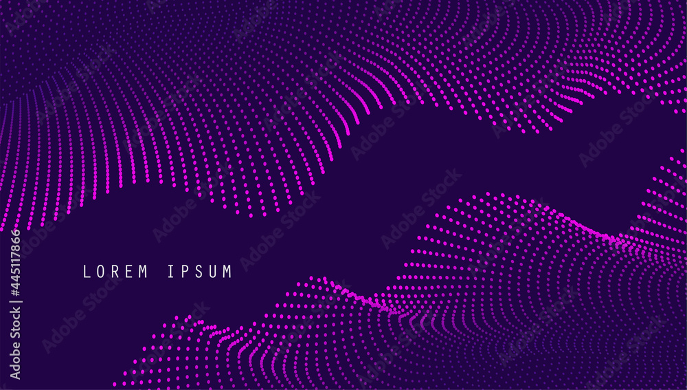 Vector background with color abstract wave dots Stock Vector | Adobe Stock
