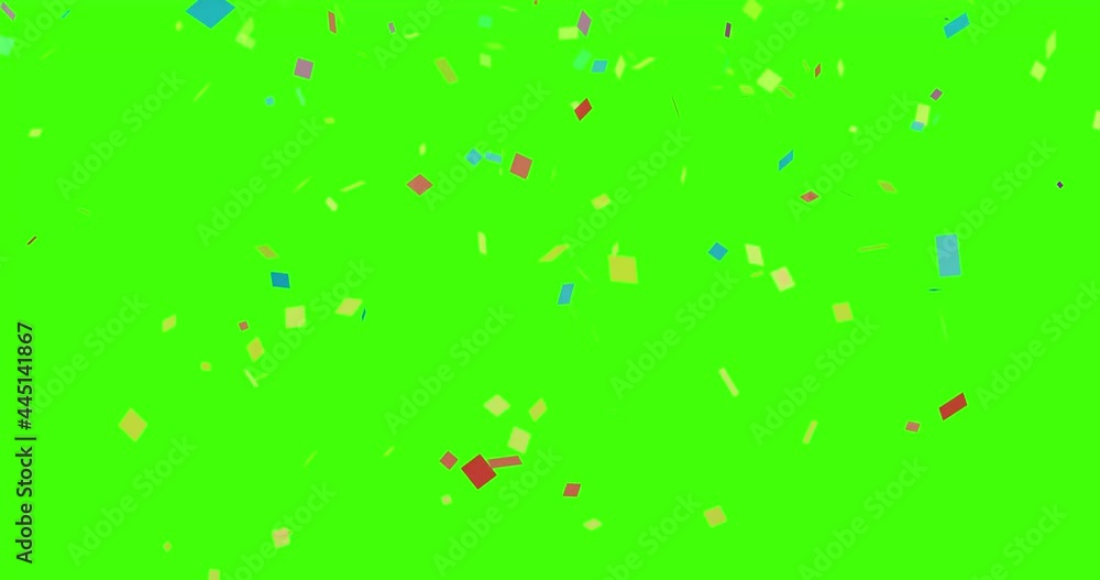 confetti falling animation 4k. celebration birthday party surprise ...