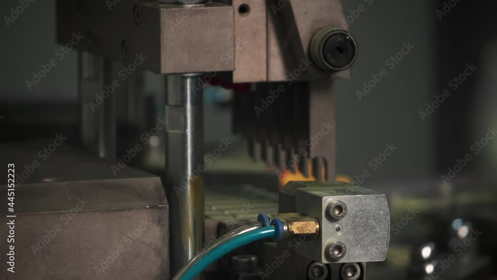 Medical encapsulation machine. Mechanical movement. Rotating table in ...