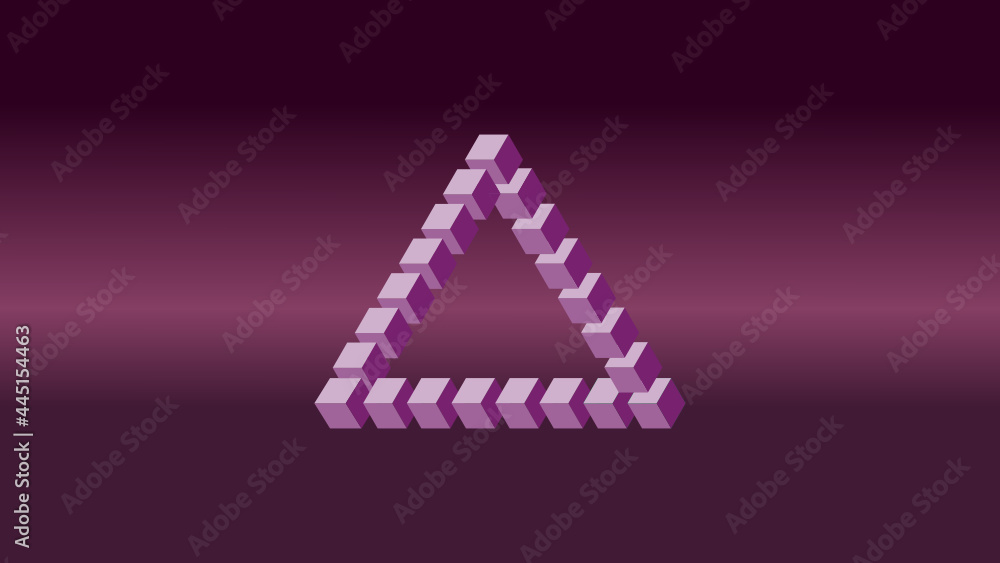 background for a computer monitor. Penrose triangle in the center of ...