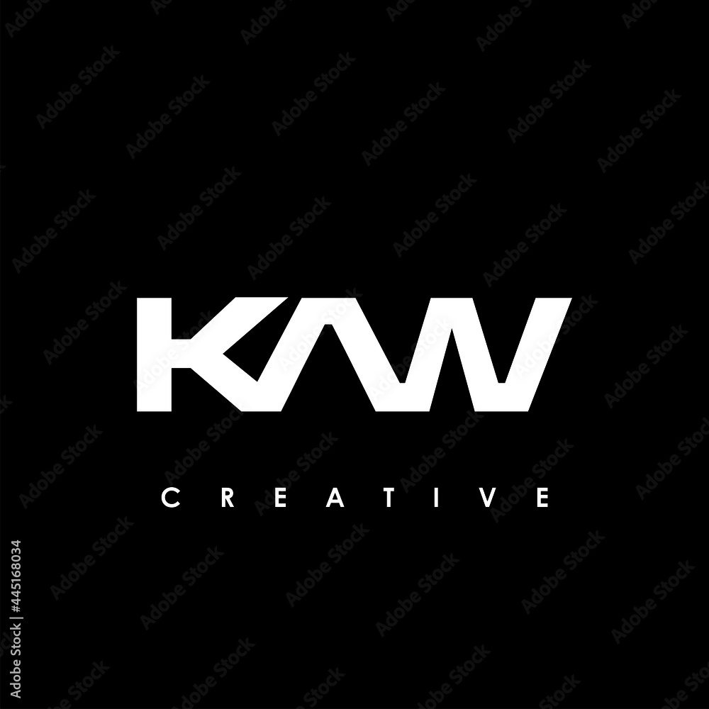 Poster KAW Letter Initial Logo Design Template Vector Illustration ...
