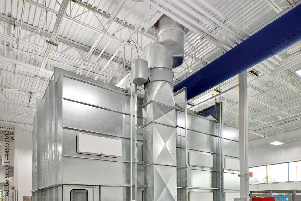 Interior of steel factory warehouse industrial building Stock Photo ...