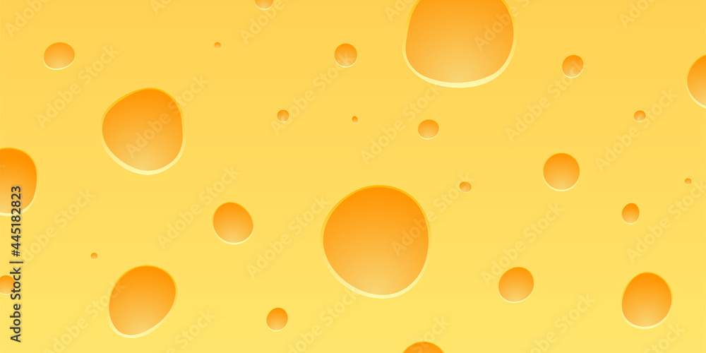 Cheese yellow background realistic illustration Stock Vector | Adobe Stock
