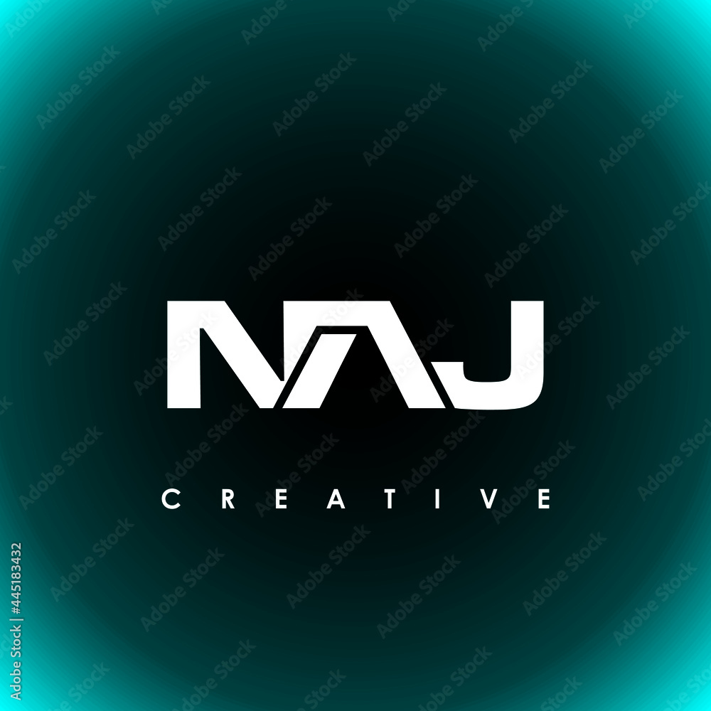 NAJ Letter Initial Logo Design Template Vector Illustration Stock ...