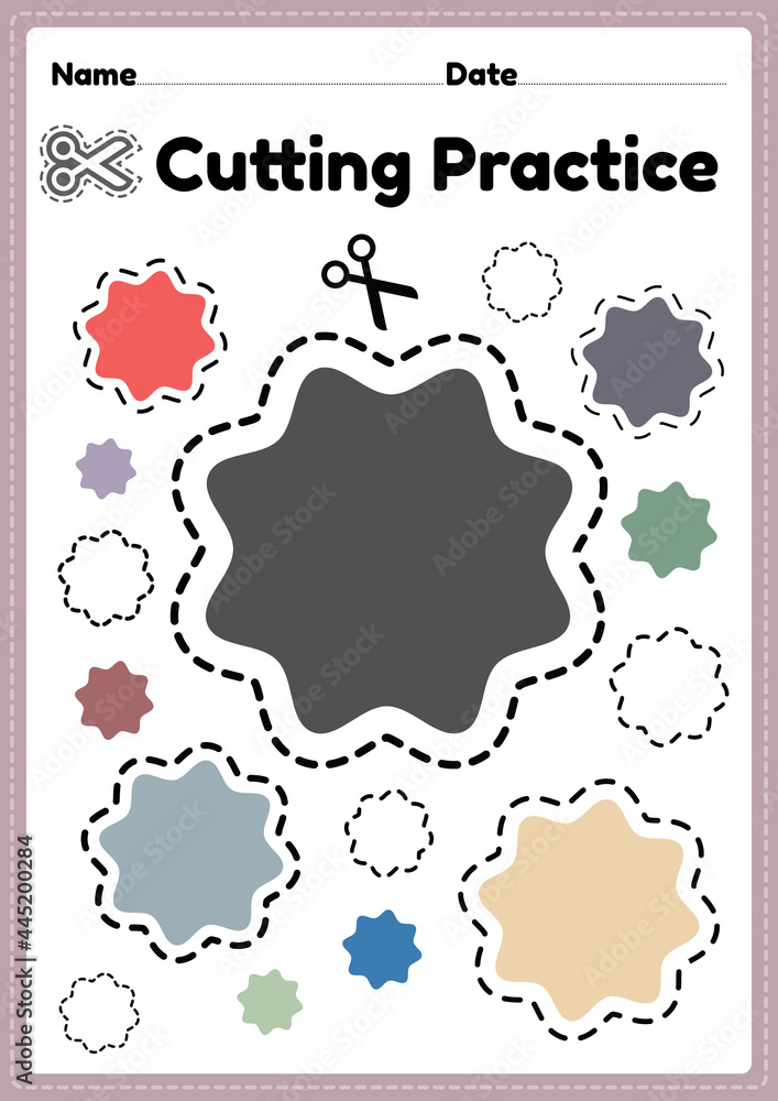 Printable cutting activities for preschoolers to cut the paper with ...