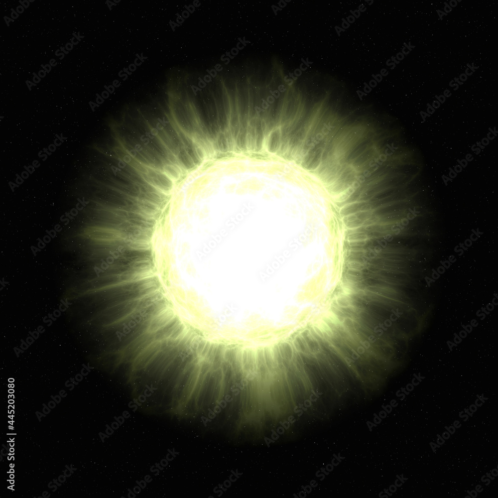 Yellow Star In Space