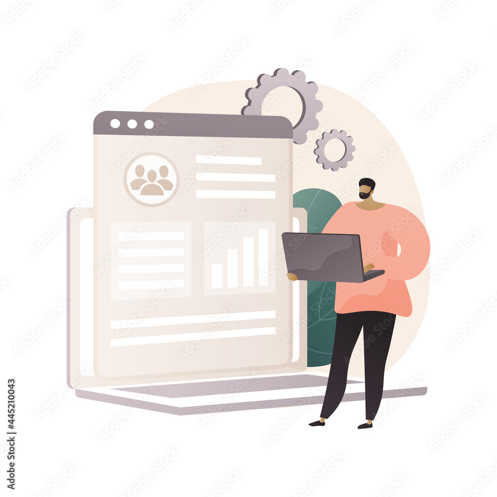 Customer relationship management abstract concept vector illustration ...