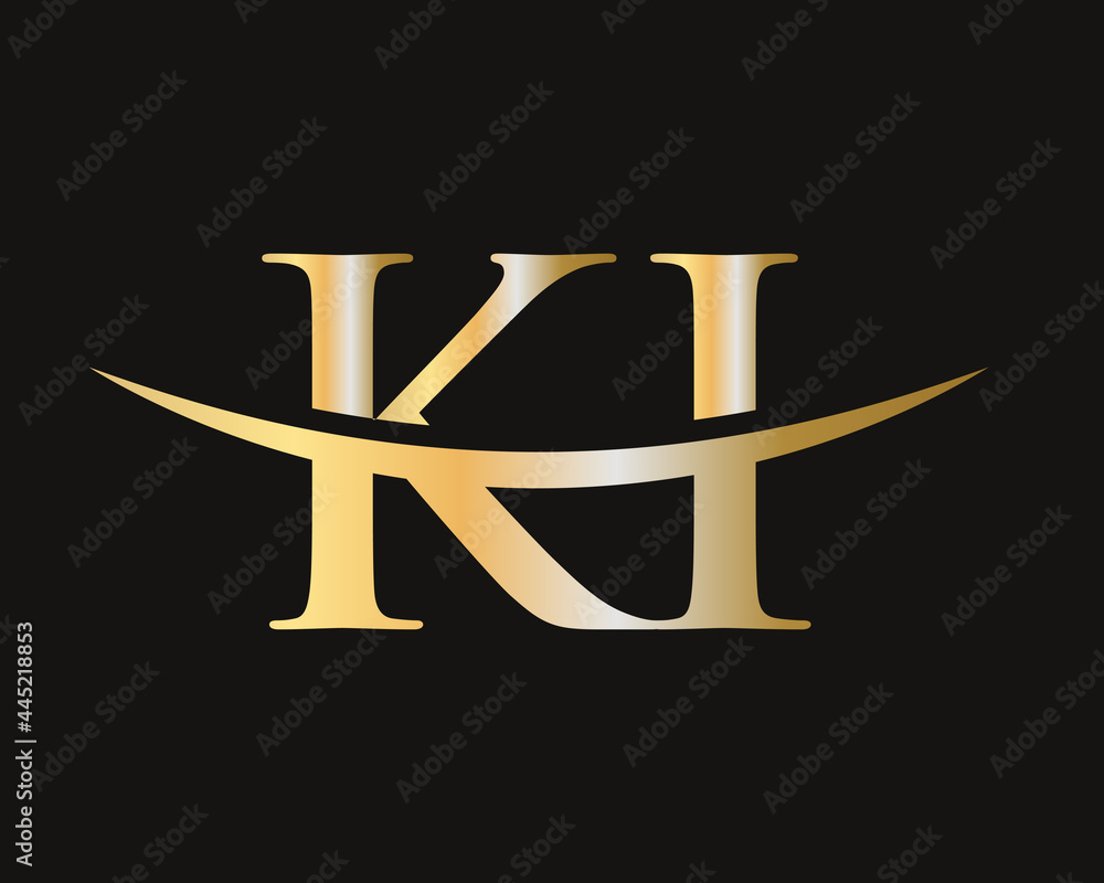 Initial Monogram Letter KI Logo Design Vector. KI logo design Stock ...