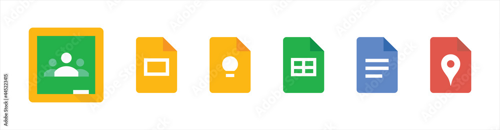 Google products and programs logo on a white background. Google icons ...