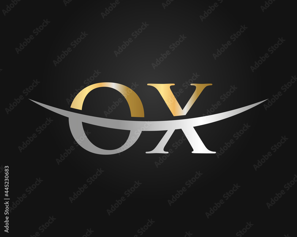 OX logo design. Initial OX letter logo design vector template Stock ...