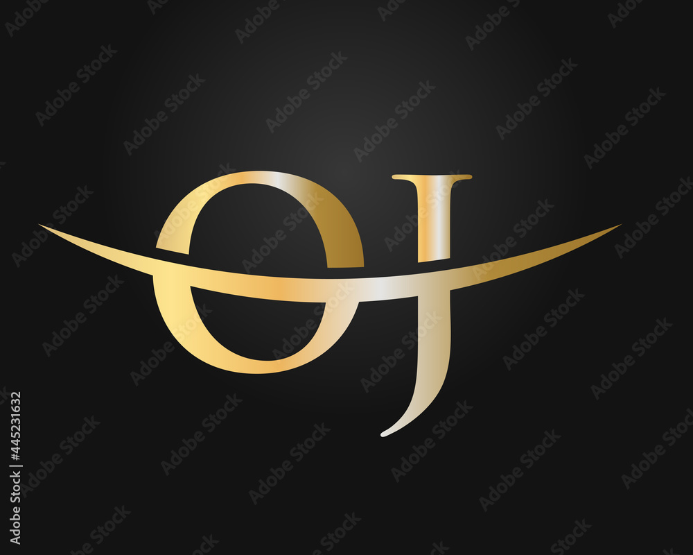 OJ logo design. Initial OJ letter logo design vector template Stock ...