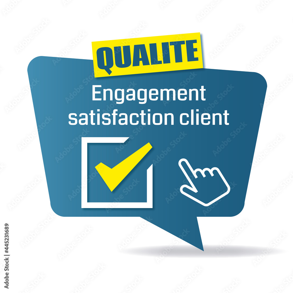 Logo engagement satisfaction client. Stock Vector | Adobe Stock