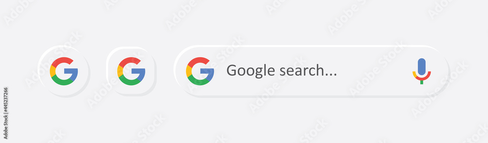 Google search bar in browser. Editorial image. July 15, 2021. EPS 10 ...