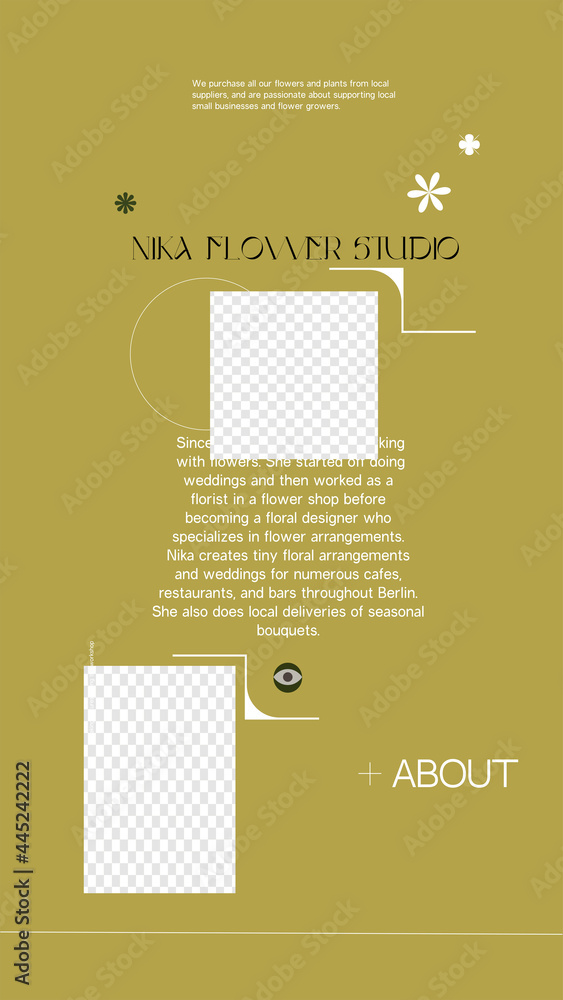 Vertical Template for Stories. Frame for Your Content. Landing Page ...