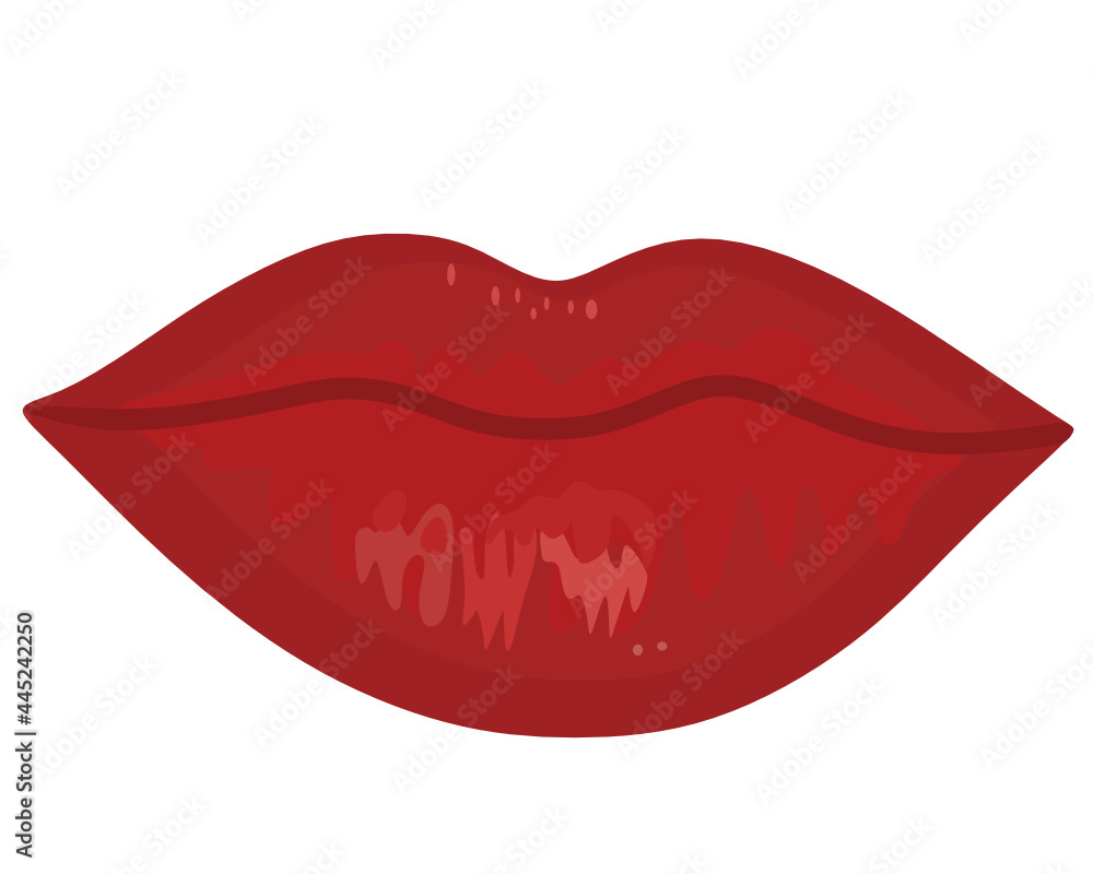Lips red color svg vector illustrator Stock Vector | Adobe Stock