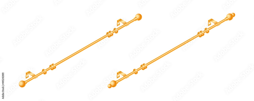 Vector illustration cornice for curtains isolated on white background ...