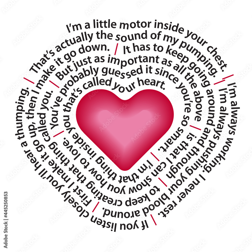 Heart poem Stock Vector | Adobe Stock