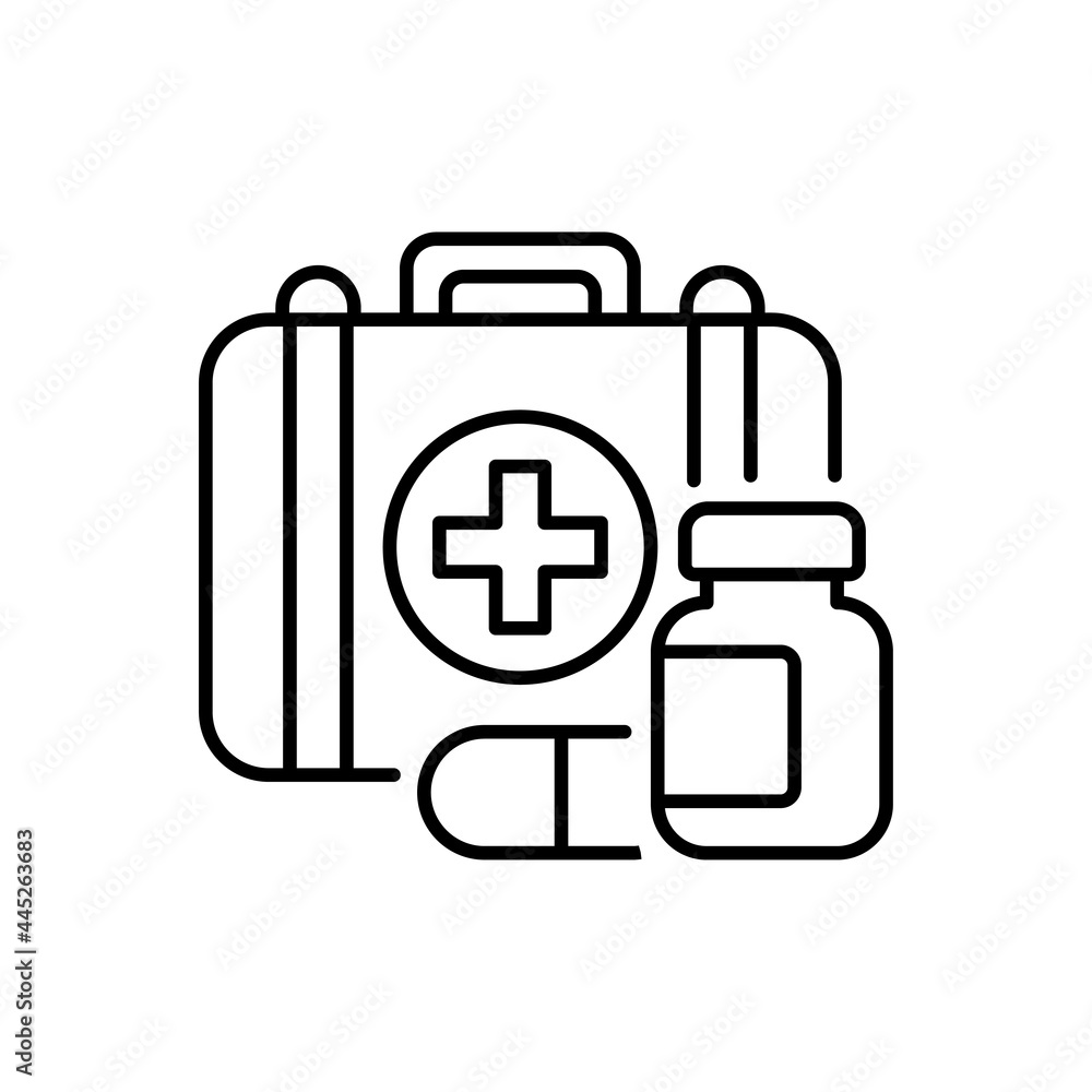 Healthcare Vector outline icon style illustration. EPS 10 file Stock ...