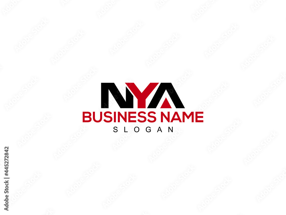 Letter NYA Logo Icon Vector Image Design For Company or Business Stock ...