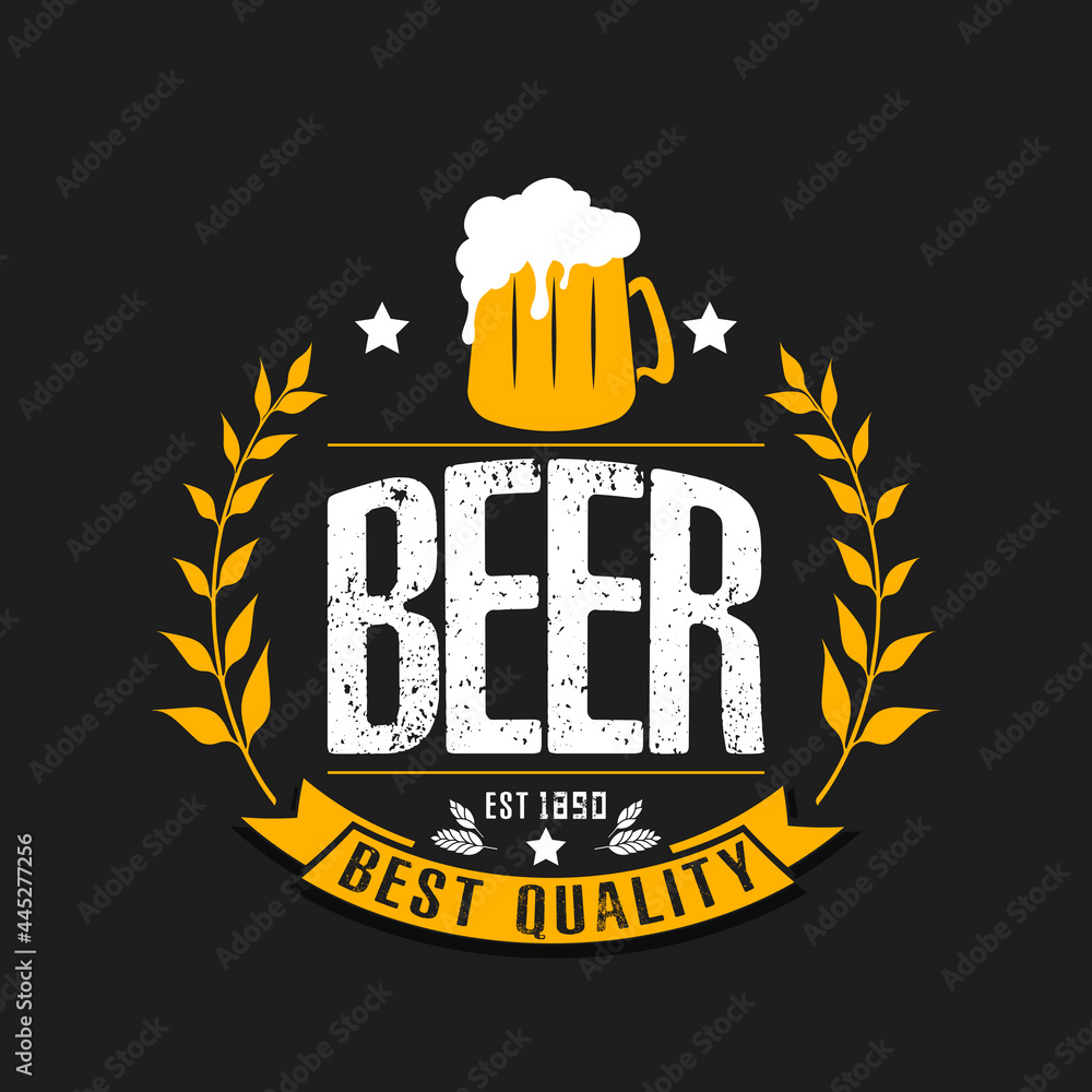 Beer logo design template Stock Vector | Adobe Stock