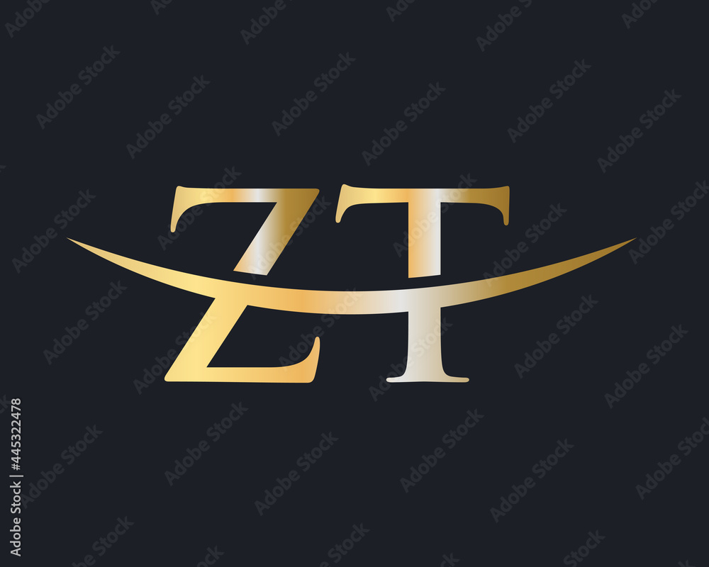 Premium Letter ZT Logo Design. ZT letter logo design with modern trendy Stock Vector | Adobe Stock