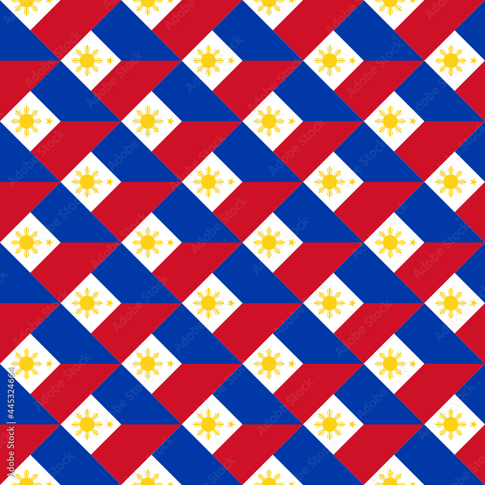 seamless pattern of philippines flag. vector illustration. print, book ...