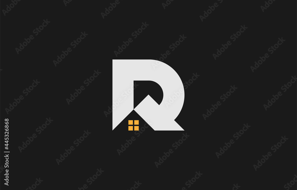 construction real estate with letter r logo design Stock Vector | Adobe ...