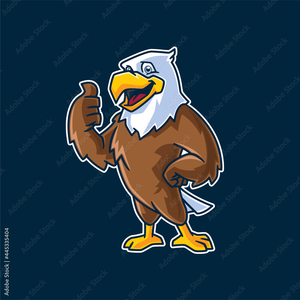 Friendly Hawk Character Stock Vector | Adobe Stock