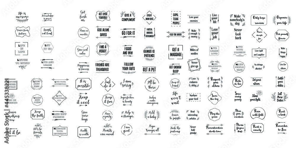 Set of ready to post in social media quotes for blogger about ...