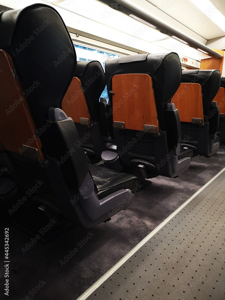 High speed train business class coach Stock Photo | Adobe Stock