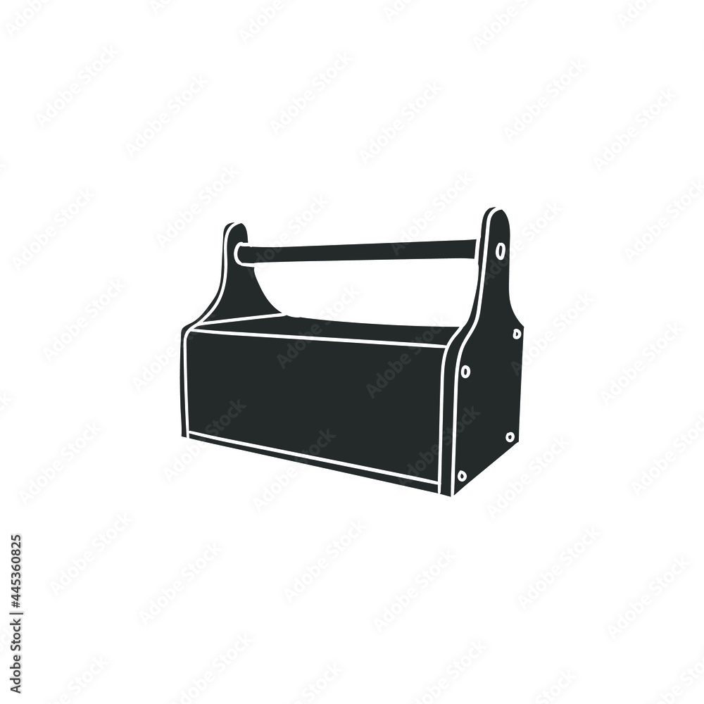 Tool Box Vintage Icon Silhouette Illustration. Home Repairs Vector ...