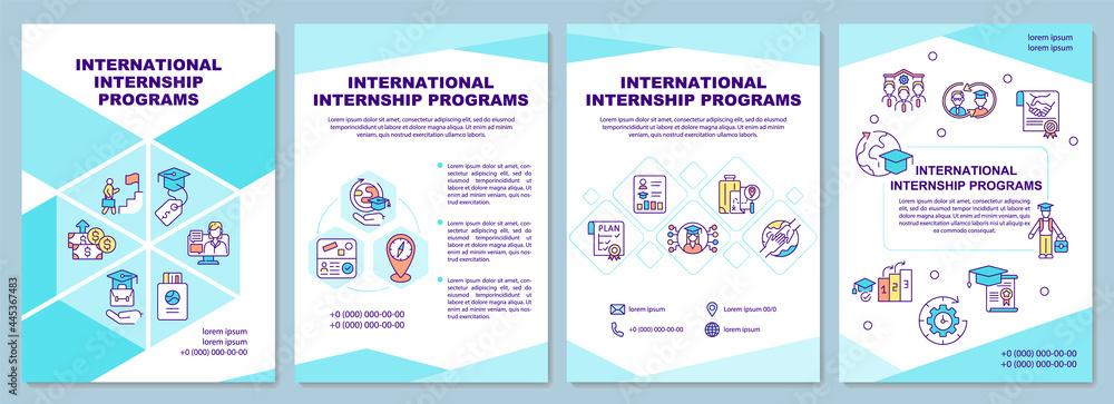 International internship programs brochure template. Intern abroad ...