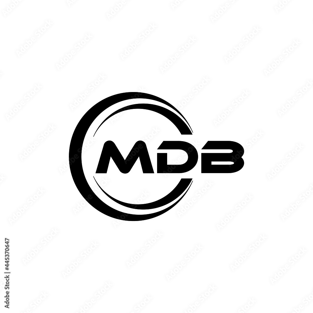 Vecteur Stock MDB letter logo design with white background in ...