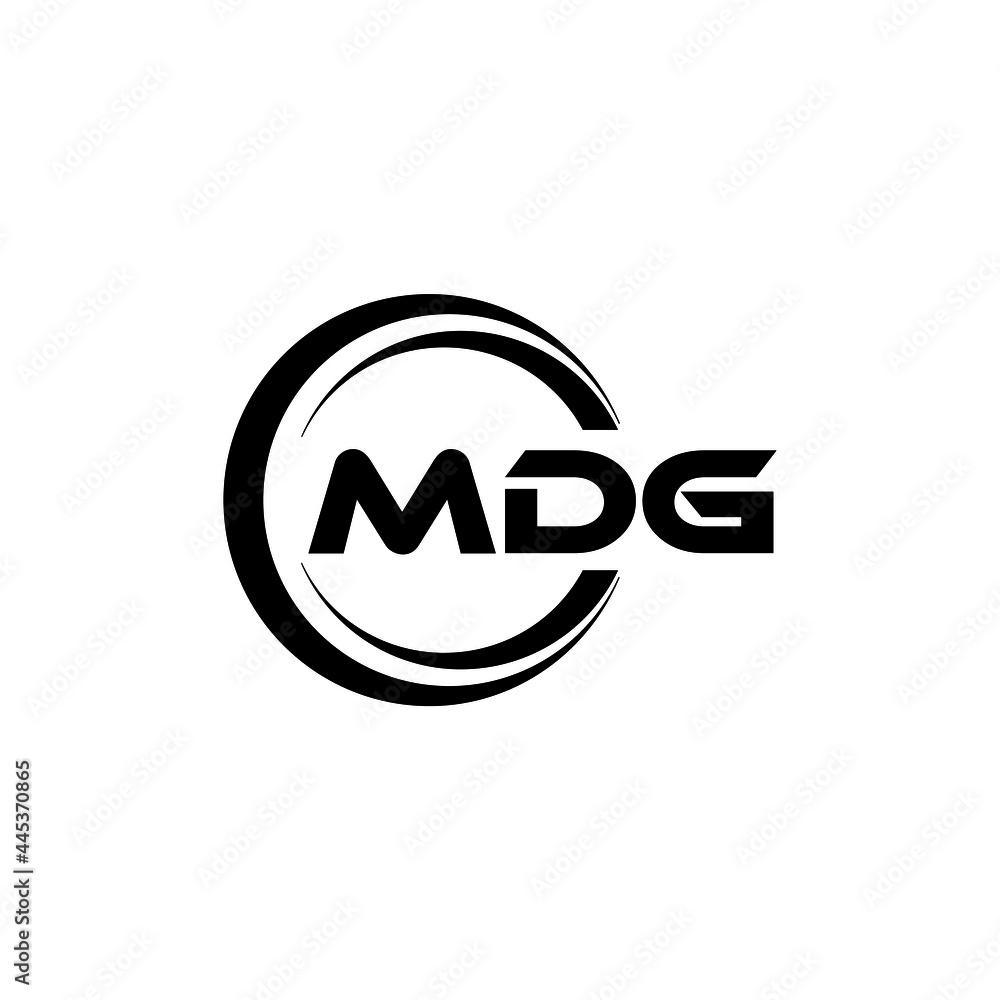 MDG letter logo design with white background in illustrator, vector ...