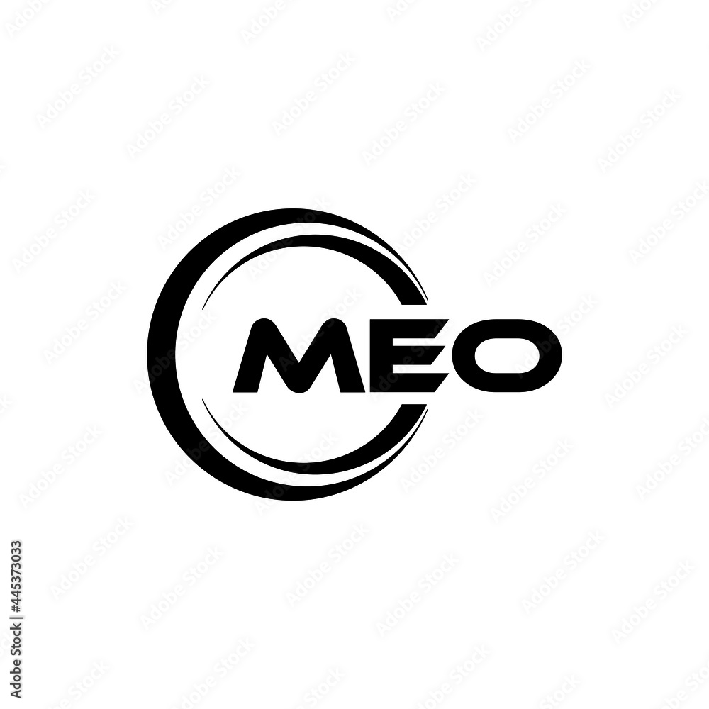 Vecteur Stock MEO letter logo design with white background in ...