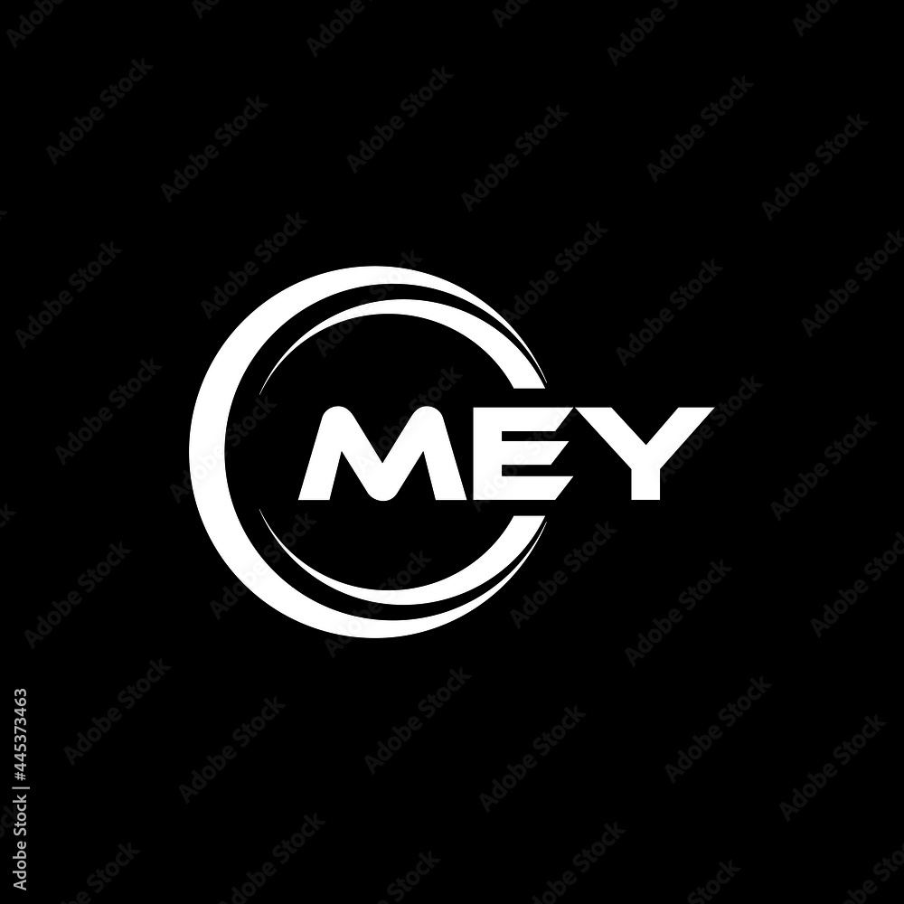 MEY letter logo design with black background in illustrator, vector ...